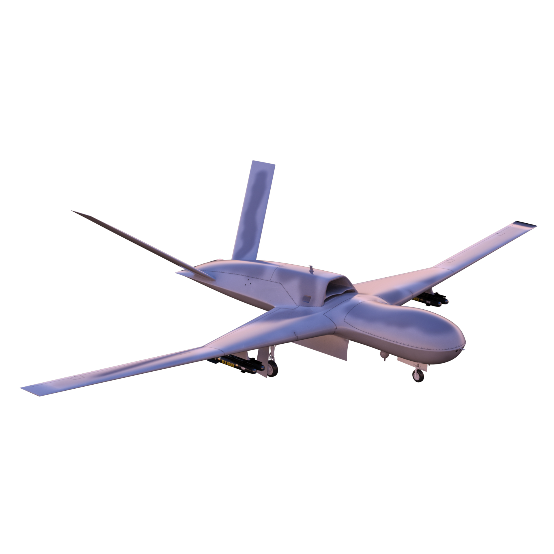 general atomics avenger predator 3d model