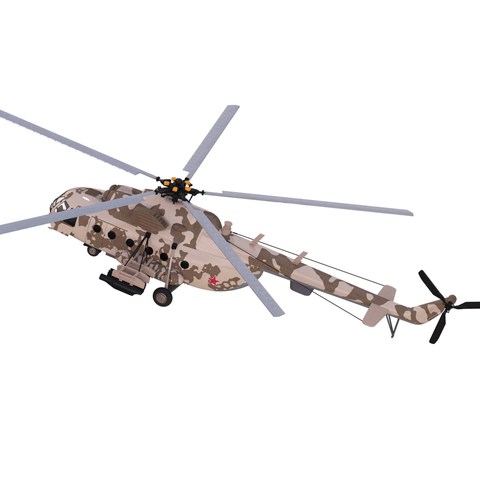 3d mi-8 helicopter