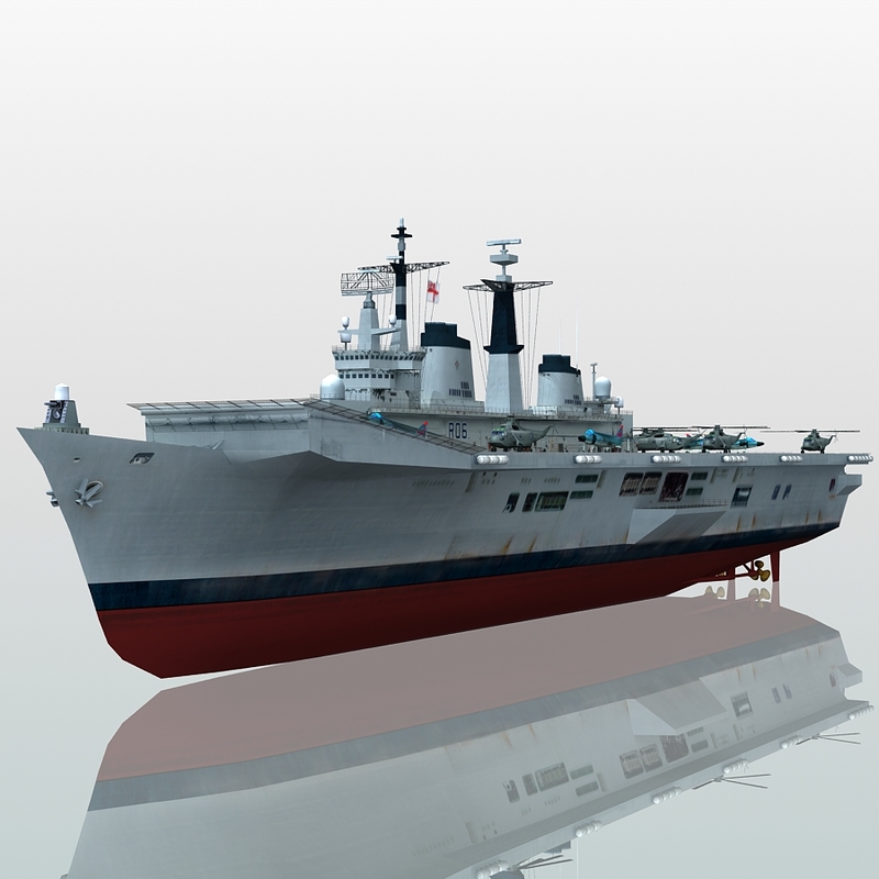 hms illustrious r06 3d 3ds