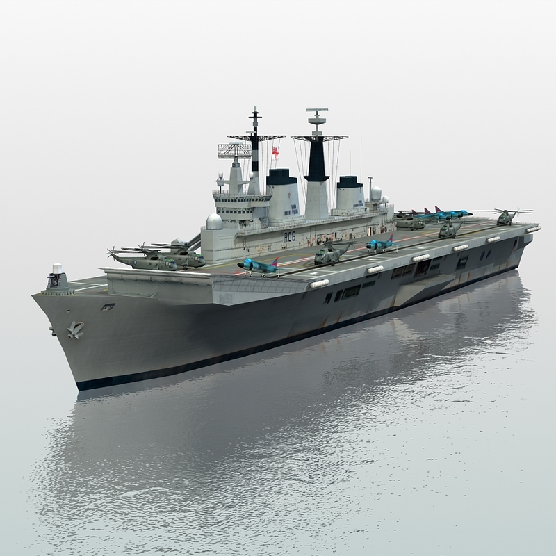 hms illustrious r06 3d 3ds