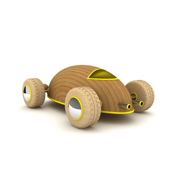 3d wooden toy cars