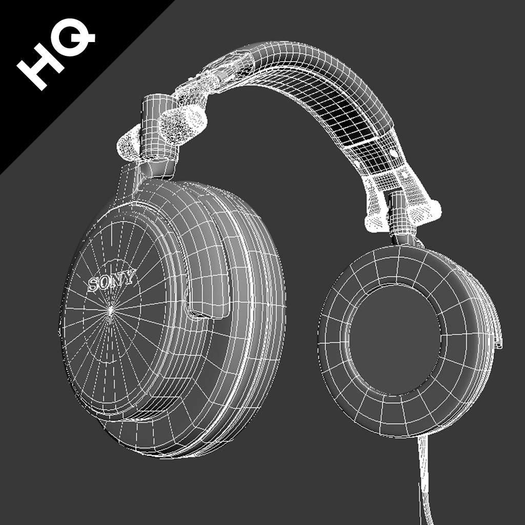 3d model headphones sony
