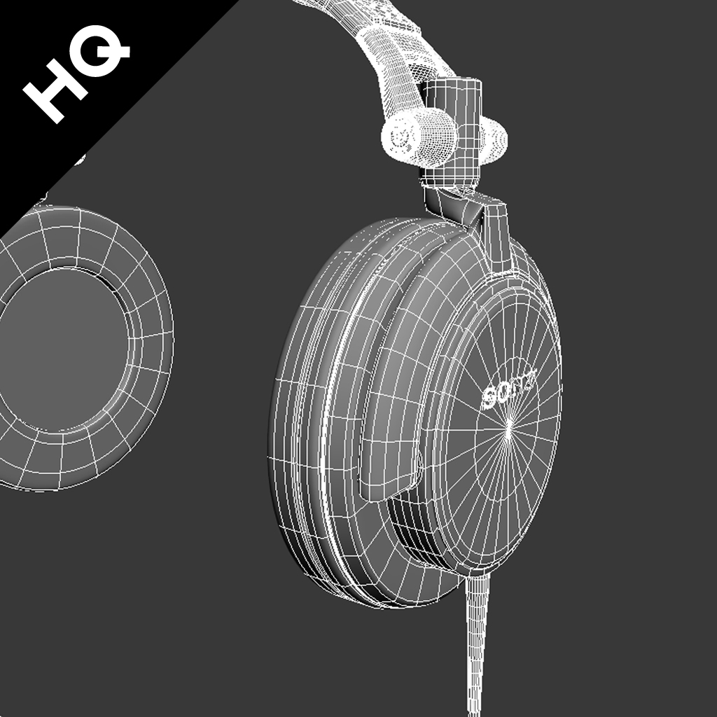3d model headphones sony