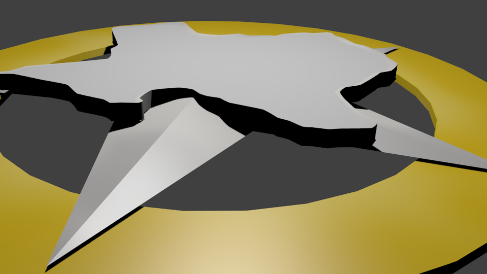badge texas ranger 3d model