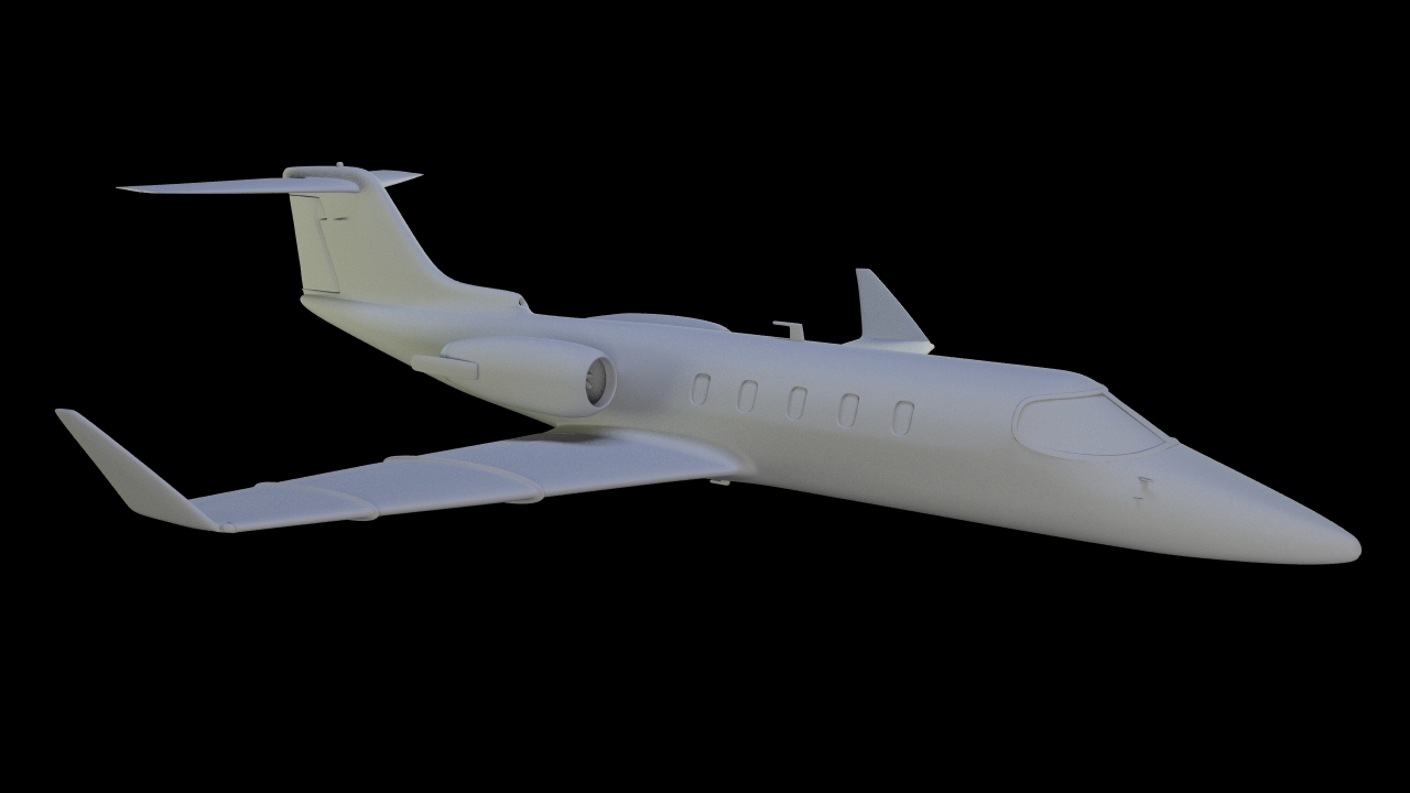 learjet jet 3d model