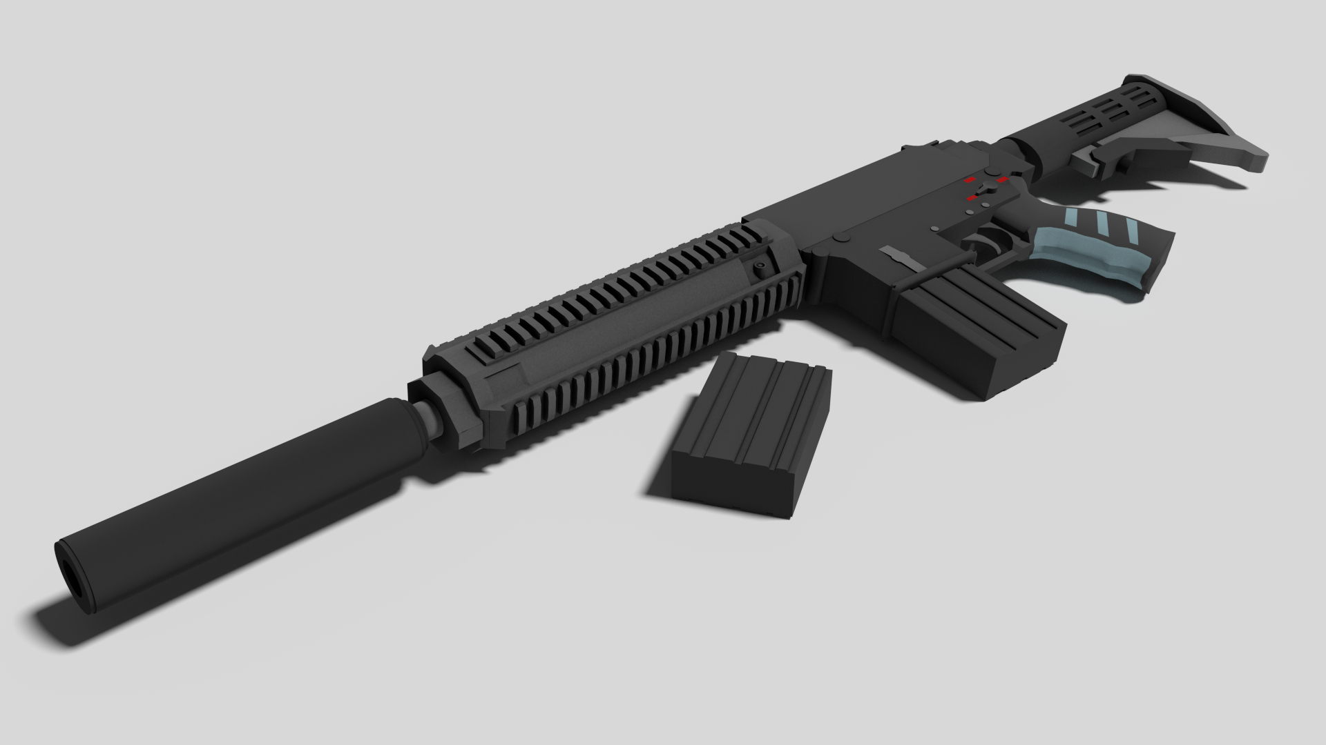 3d model hk m416 rifle