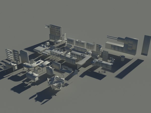 3d low-poly furniture model