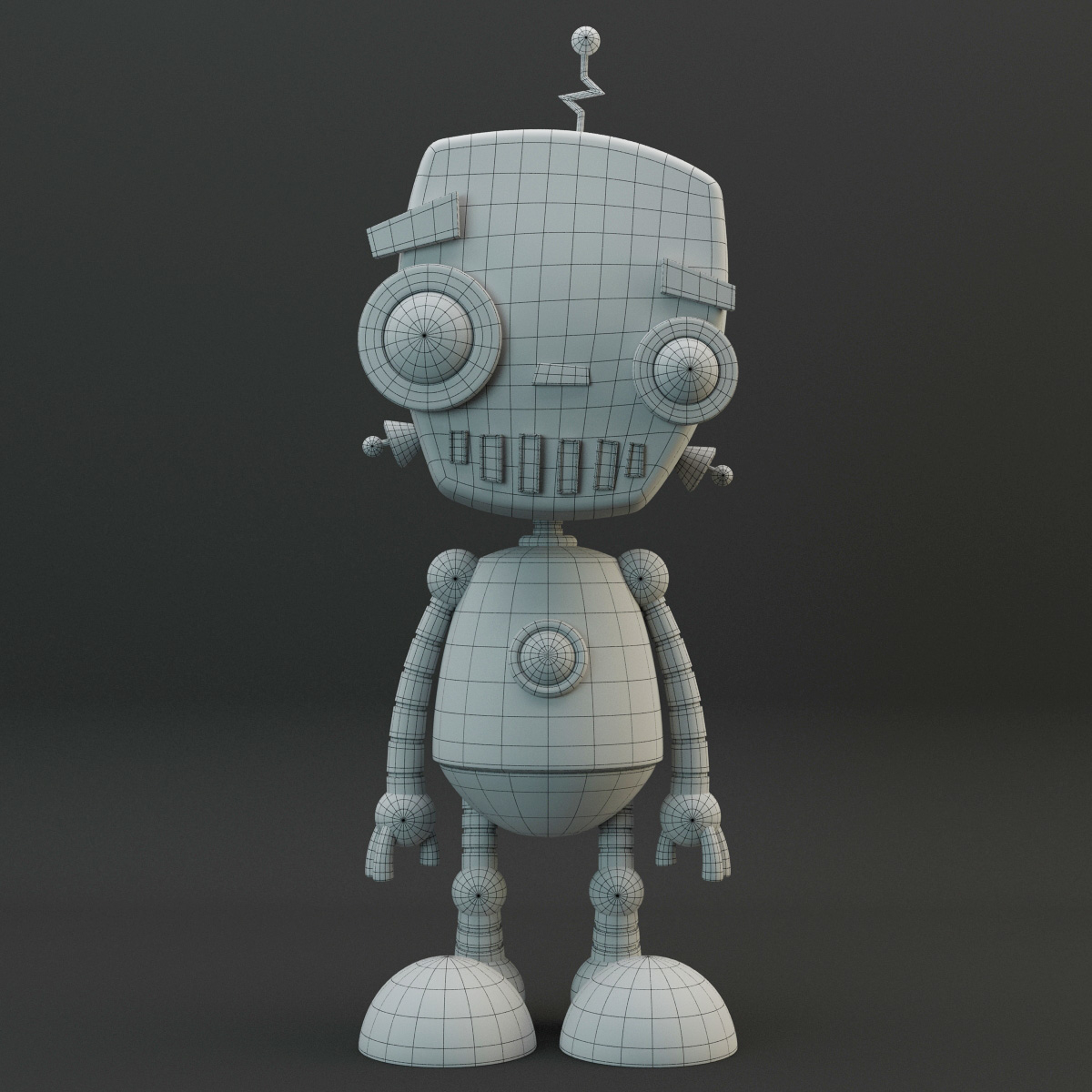 cartoon robot 3d model