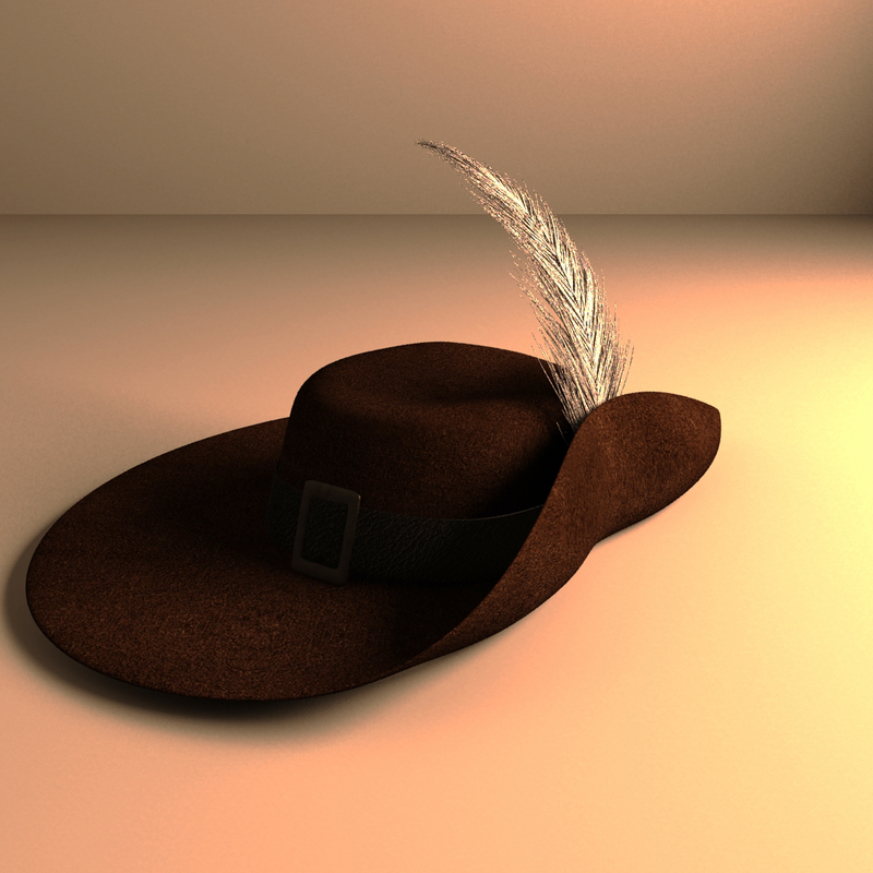 musketeer hat obj