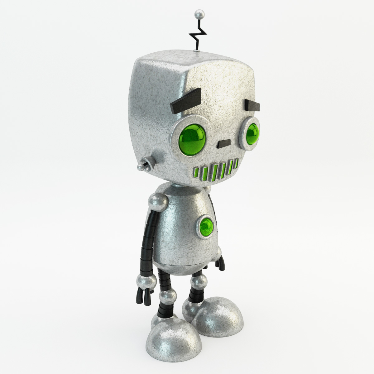 cartoon robot 3d model