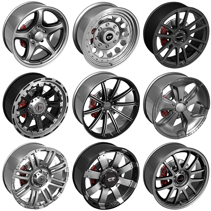 3d model of design rims