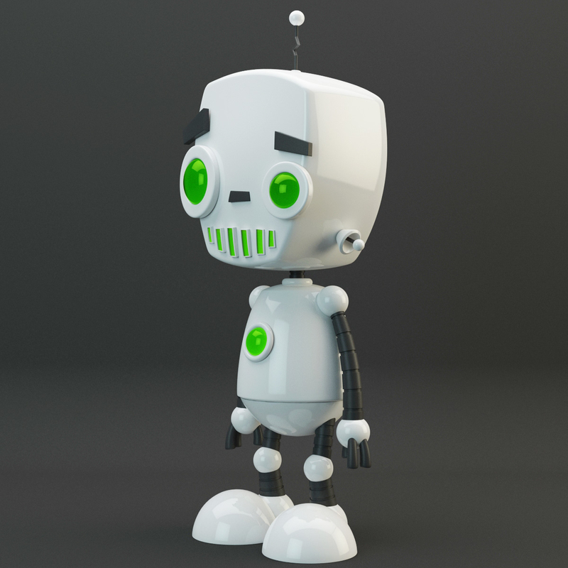 cartoon robot 3d model