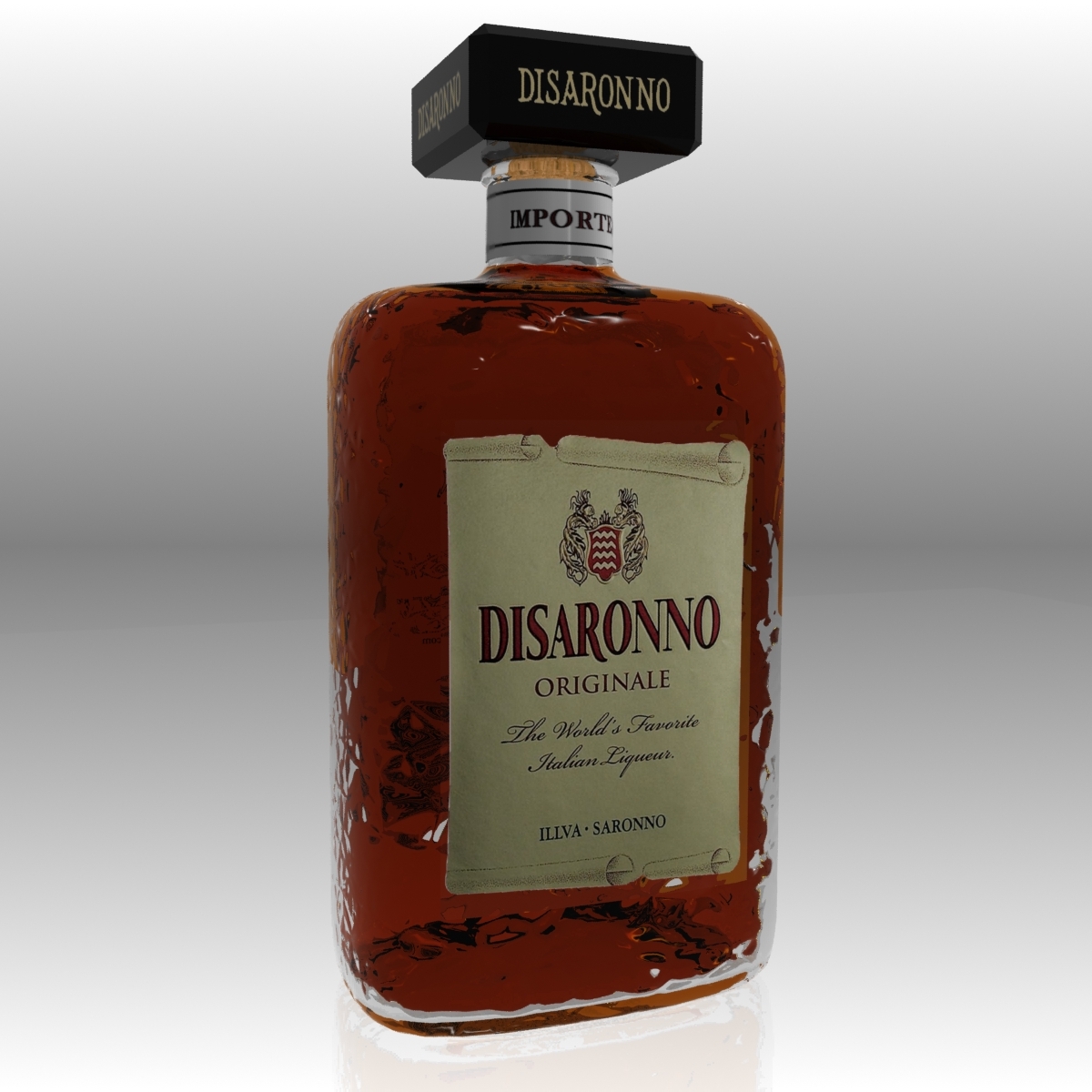 realistic disaronno italian liqueur 3ds