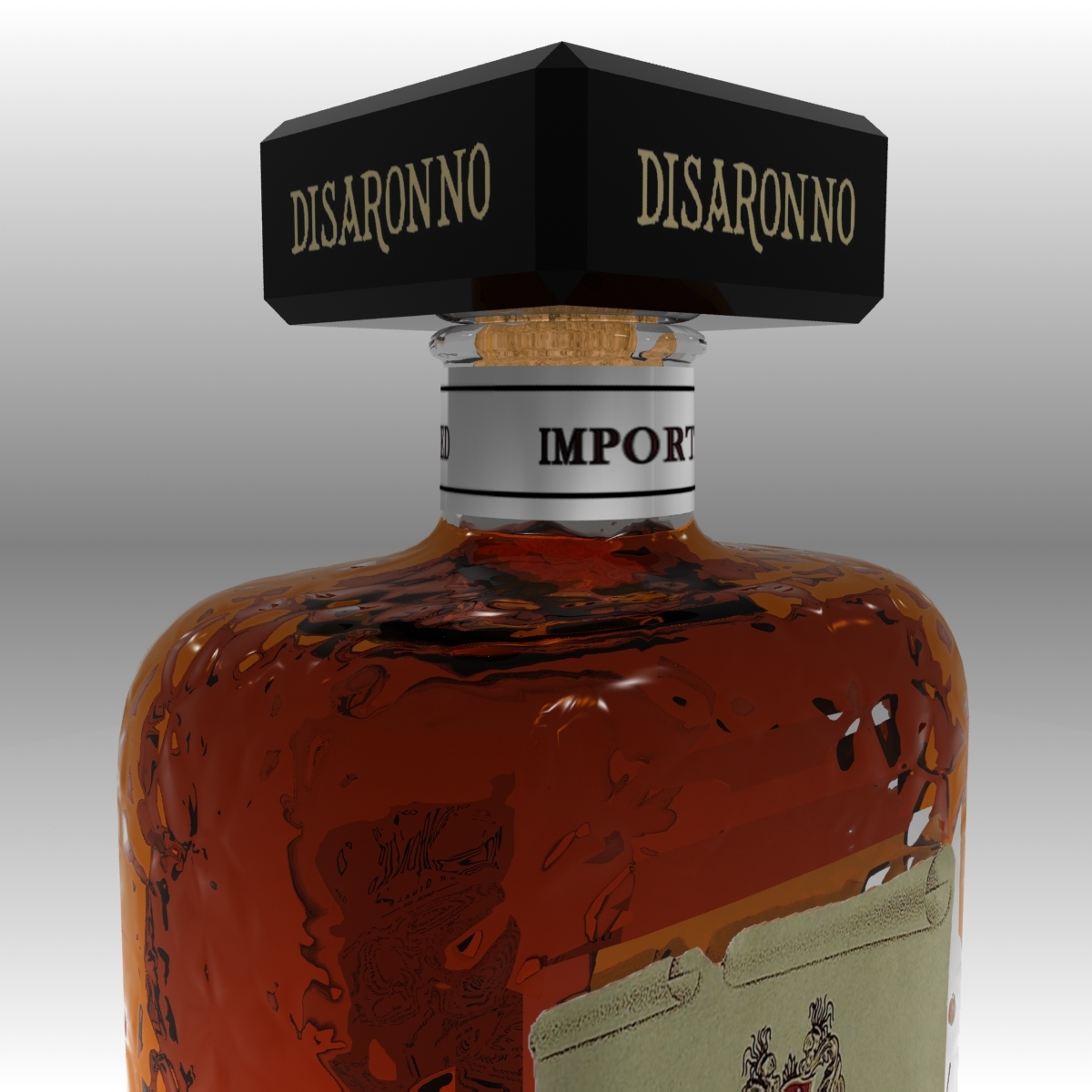 realistic disaronno italian liqueur 3ds