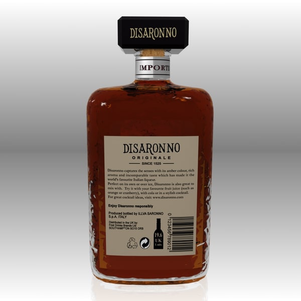 realistic disaronno italian liqueur 3ds