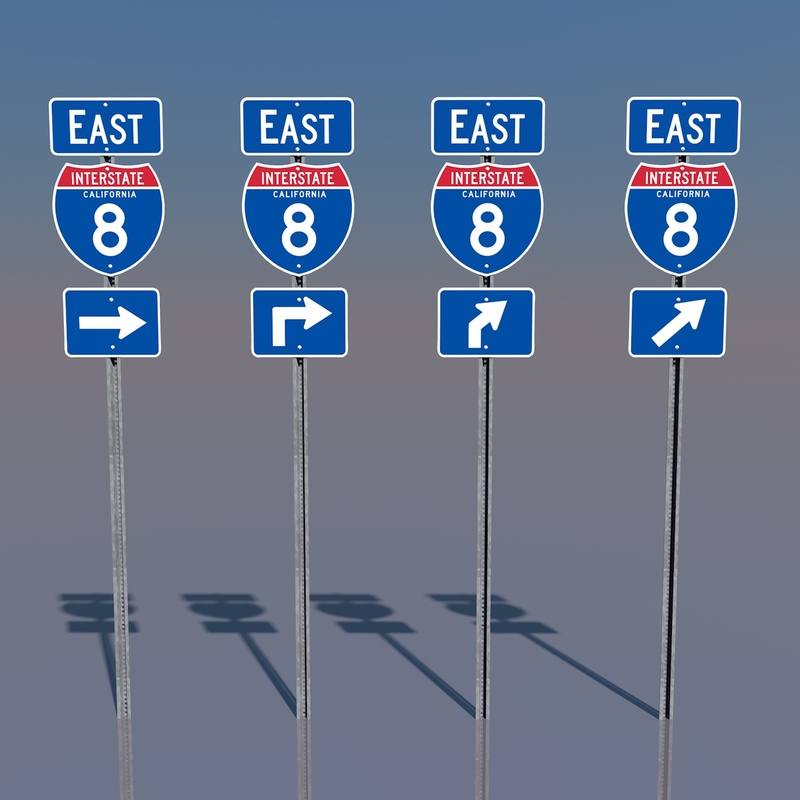 3d interstate 8 signs california model