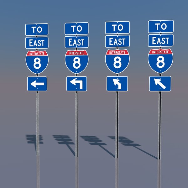 3d interstate 8 signs california model