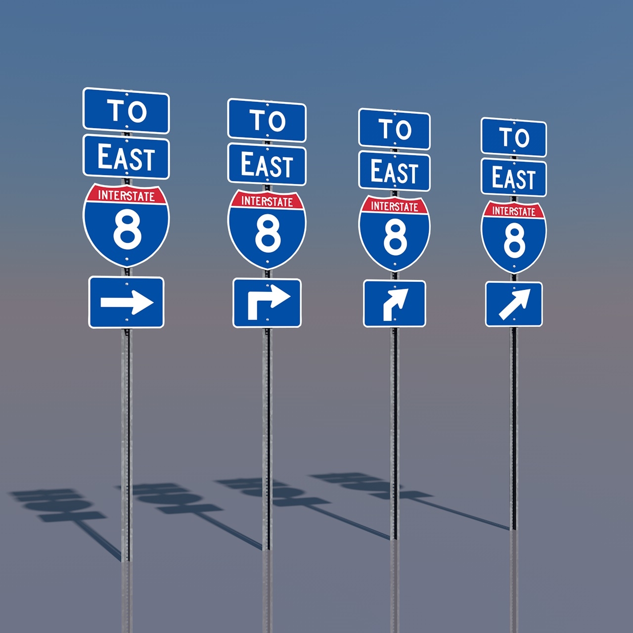 3d interstate 8 signs california model