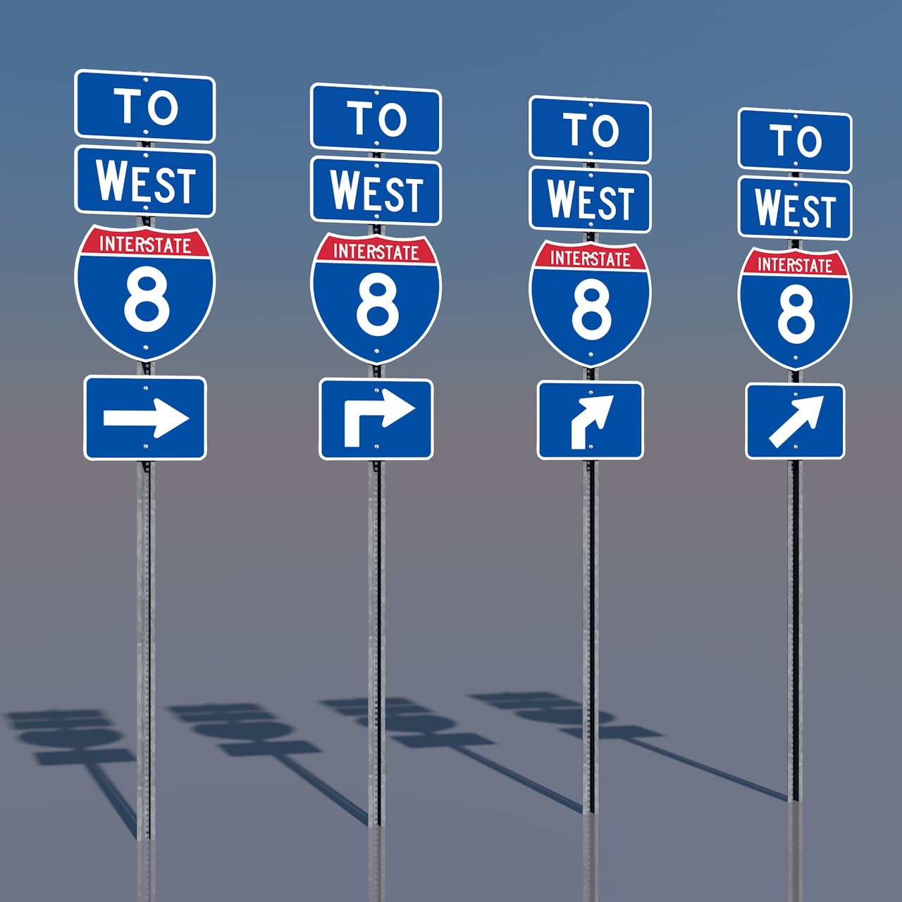 3d interstate 8 signs california model