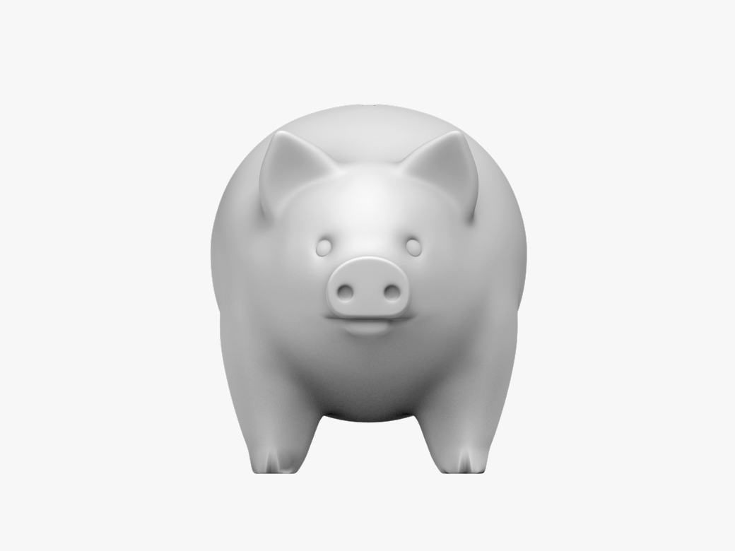 3d obj pig piggy bank