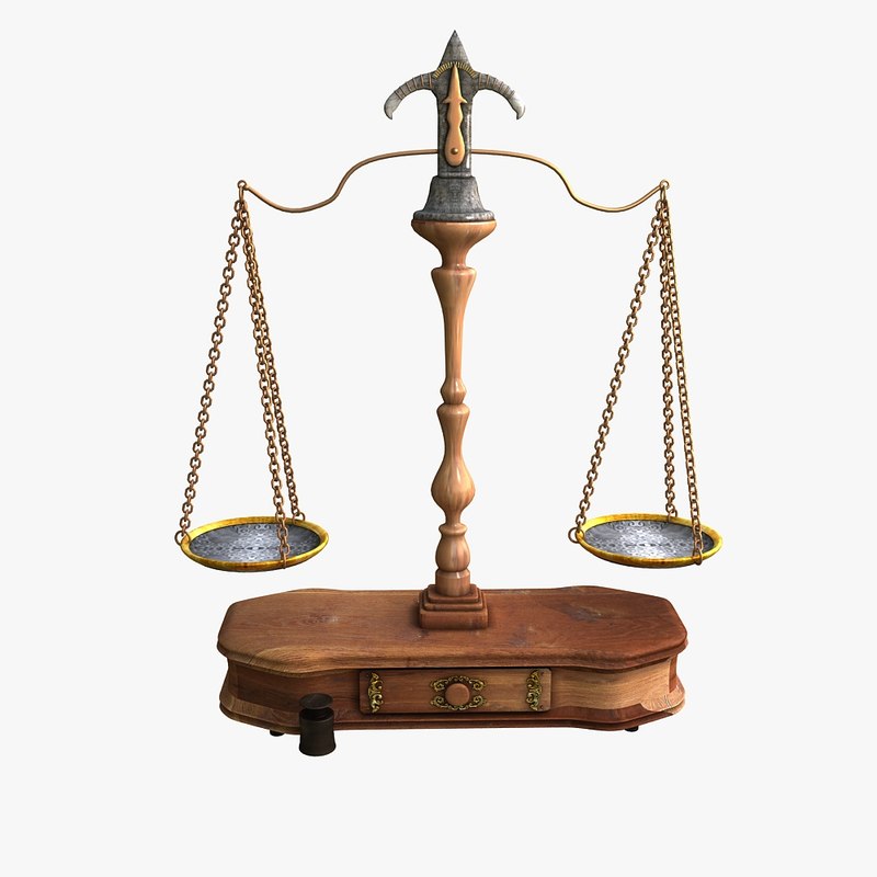 scale justice 3d model