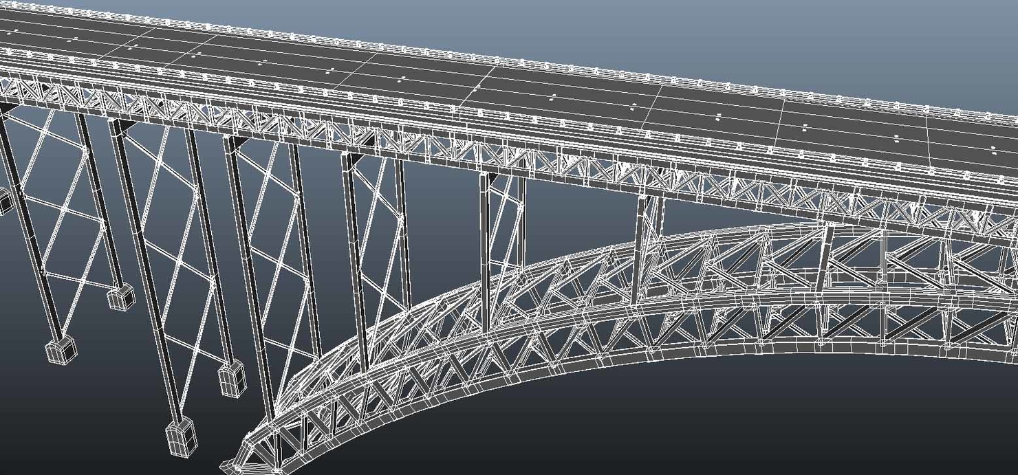 3d model bridge arch