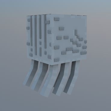3d minecraft ghast model