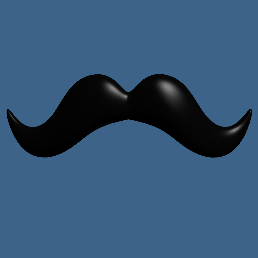 3d model mustache hipster