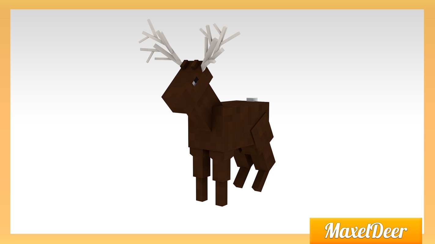 3d model deer minecraft maxel