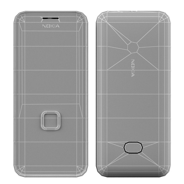 3d model nokia 207 yellow