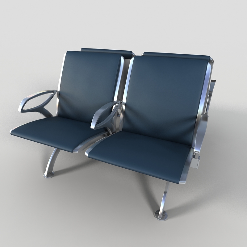 set airport seating 3d obj