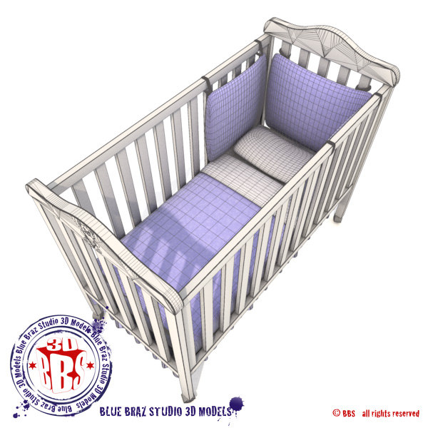 3d max baby crib