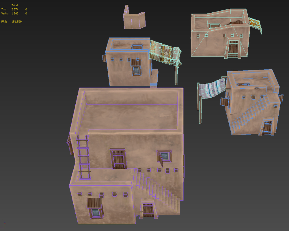 3d desert house