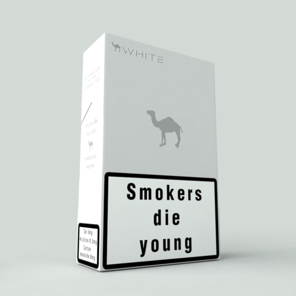 pack camel white cigarettes 3d max