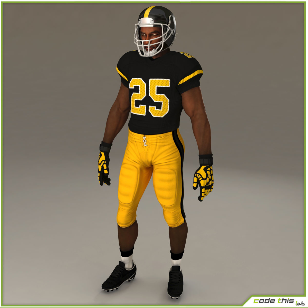 team player american football 3d max