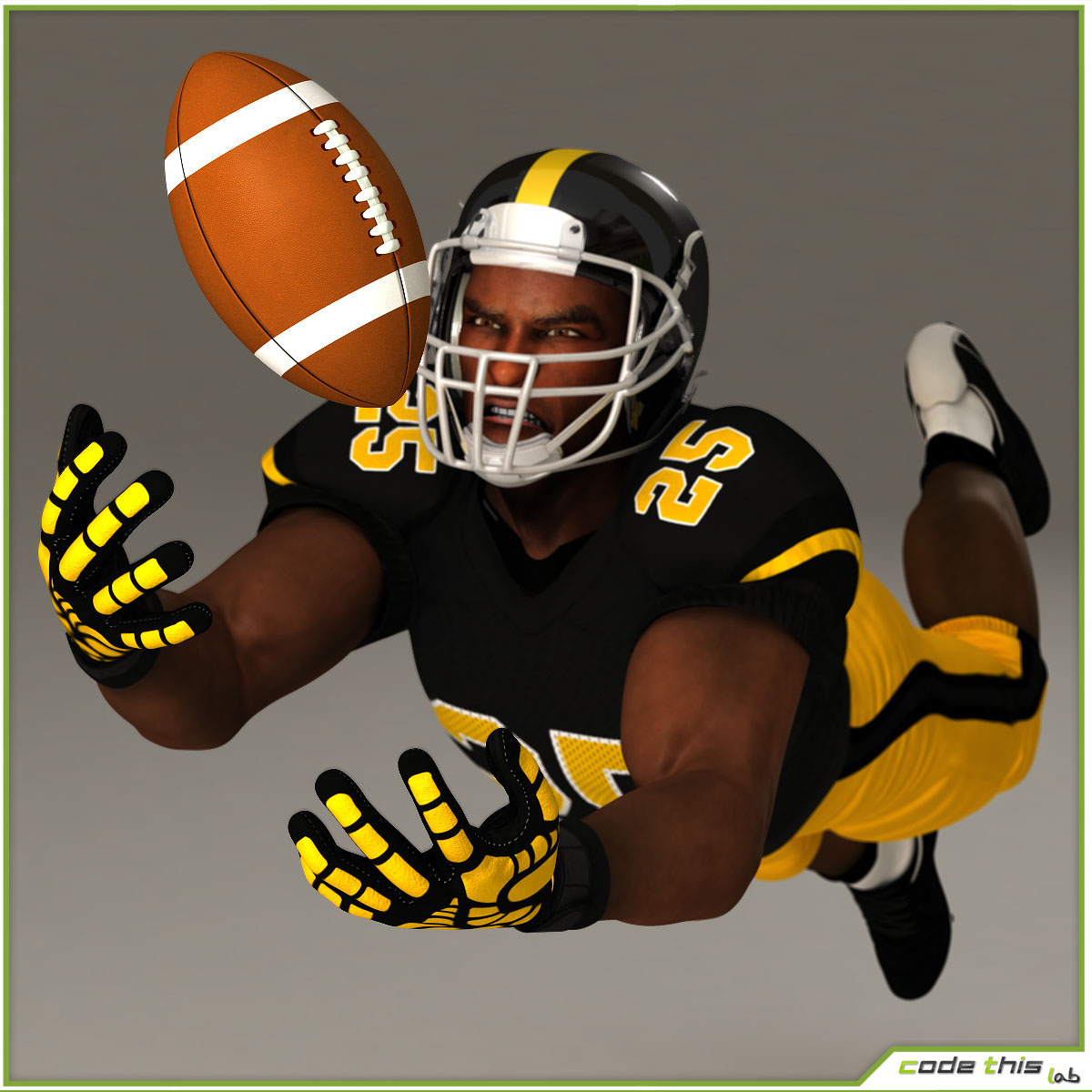 team player american football 3d max