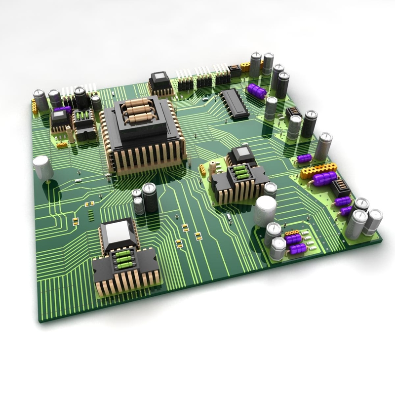 circuit board city 3d model