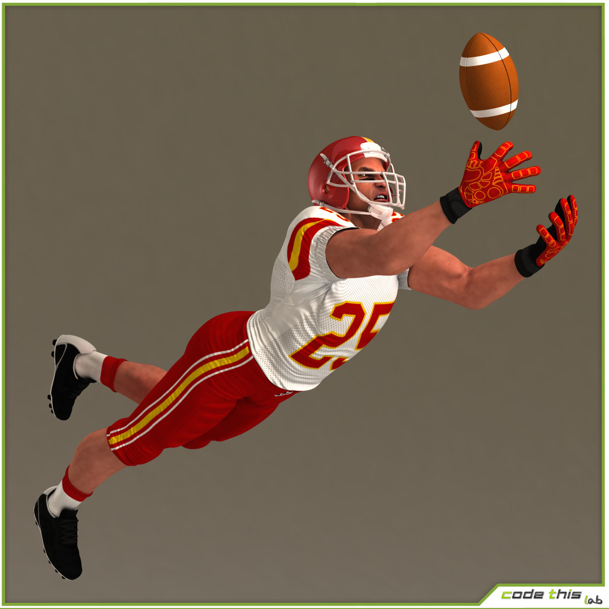 team player american football 3d max