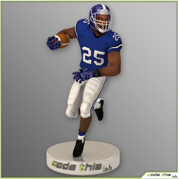 team player american football 3d max