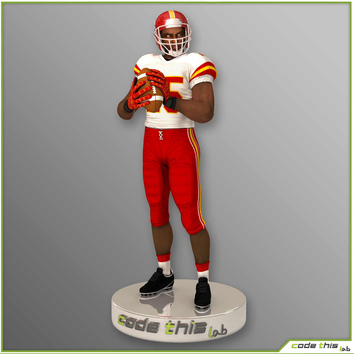 team player american football 3d max