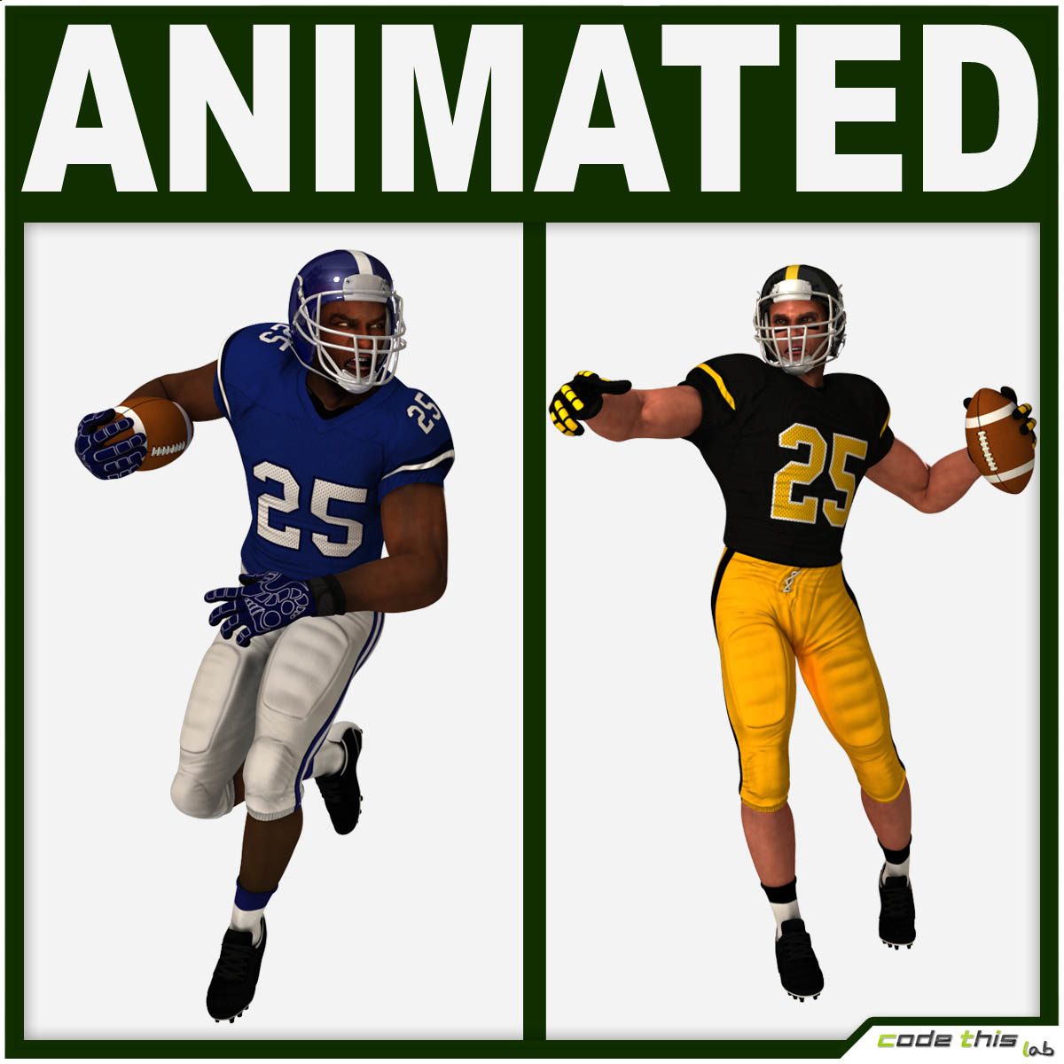 team player american football 3d max