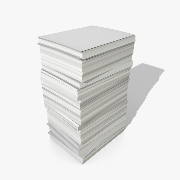 3d stack papers model