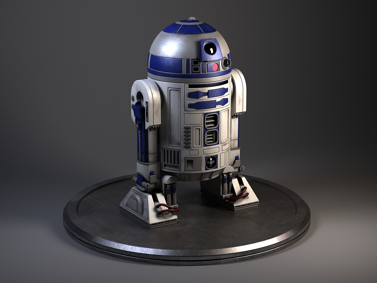 3d model r2d2 rigged