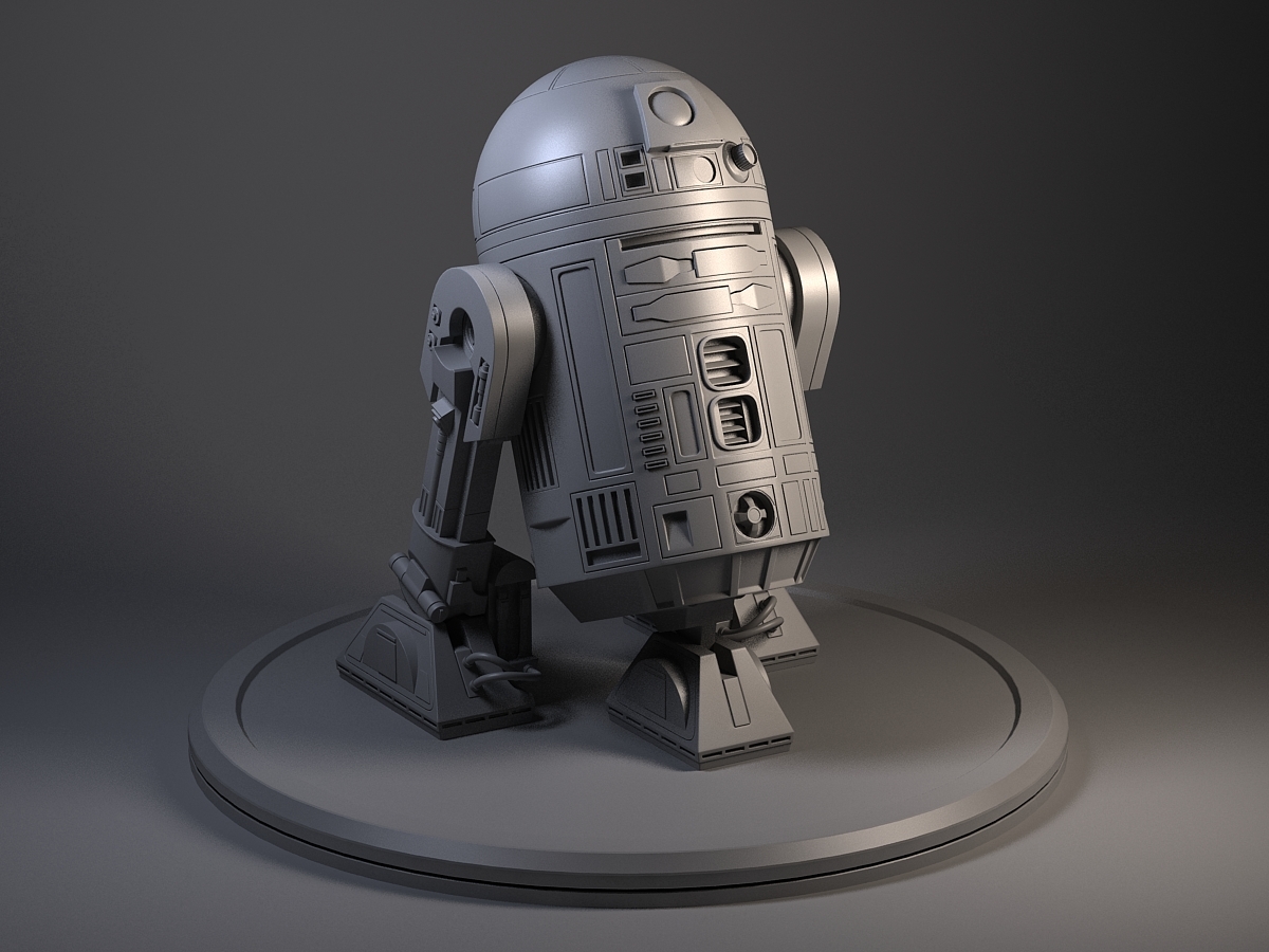 3d model r2d2 rigged