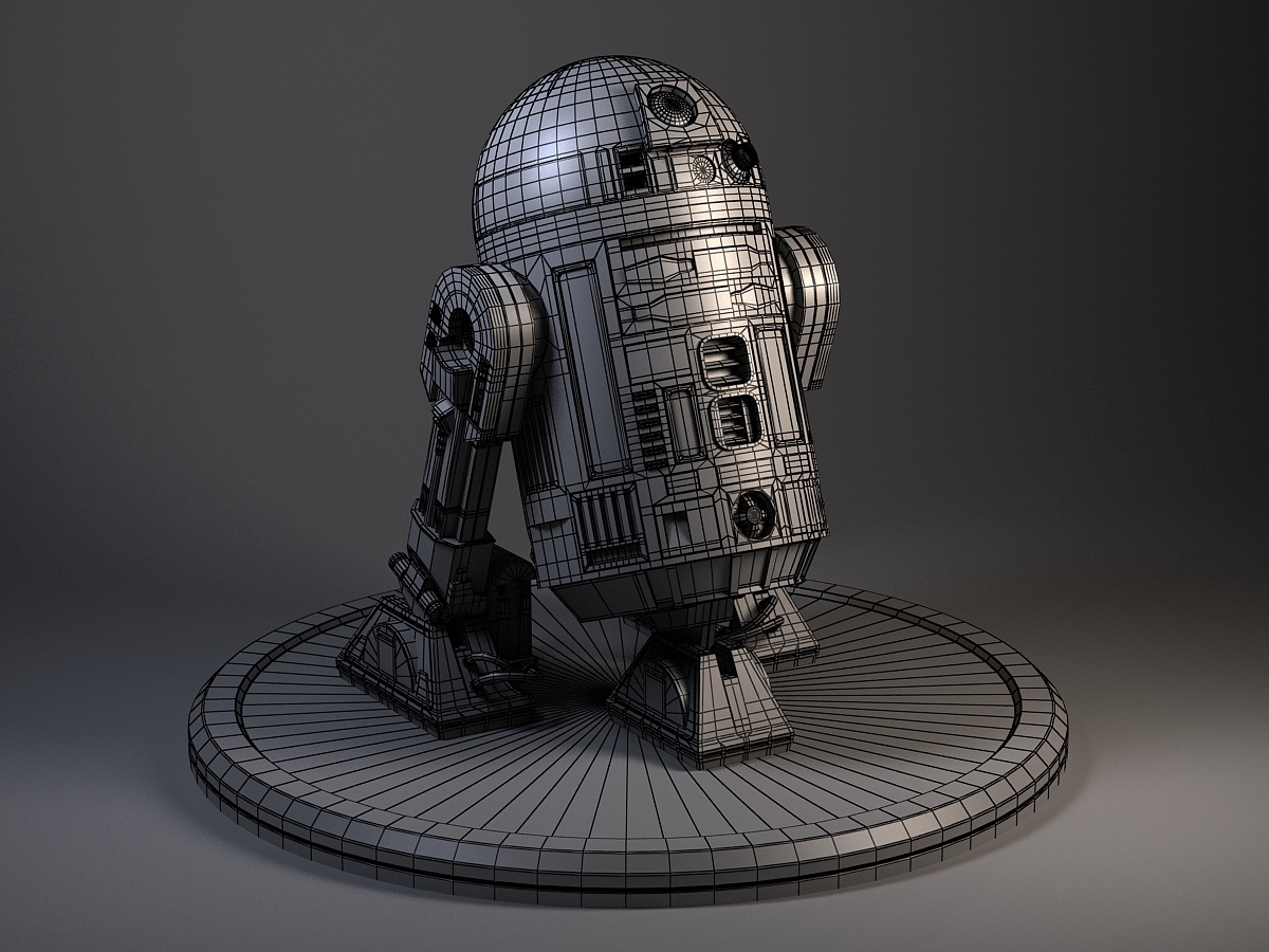 3d model r2d2 rigged