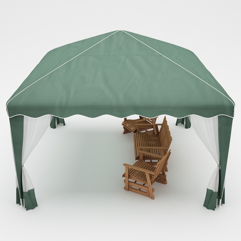 3d model garden party canopy