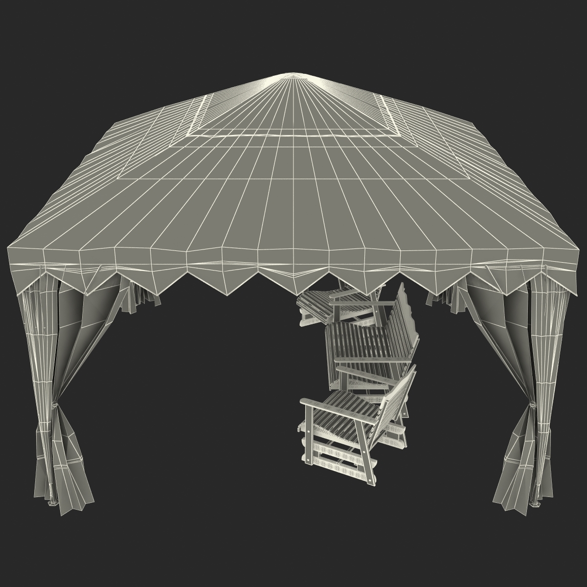 3d model garden party canopy
