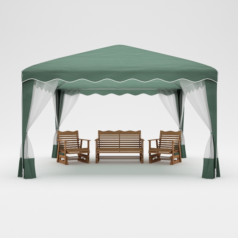 3d model garden party canopy