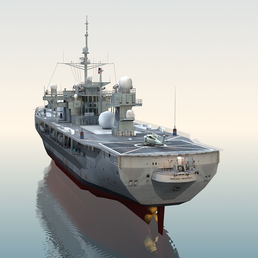uss mount whitney lcc-20 3d model