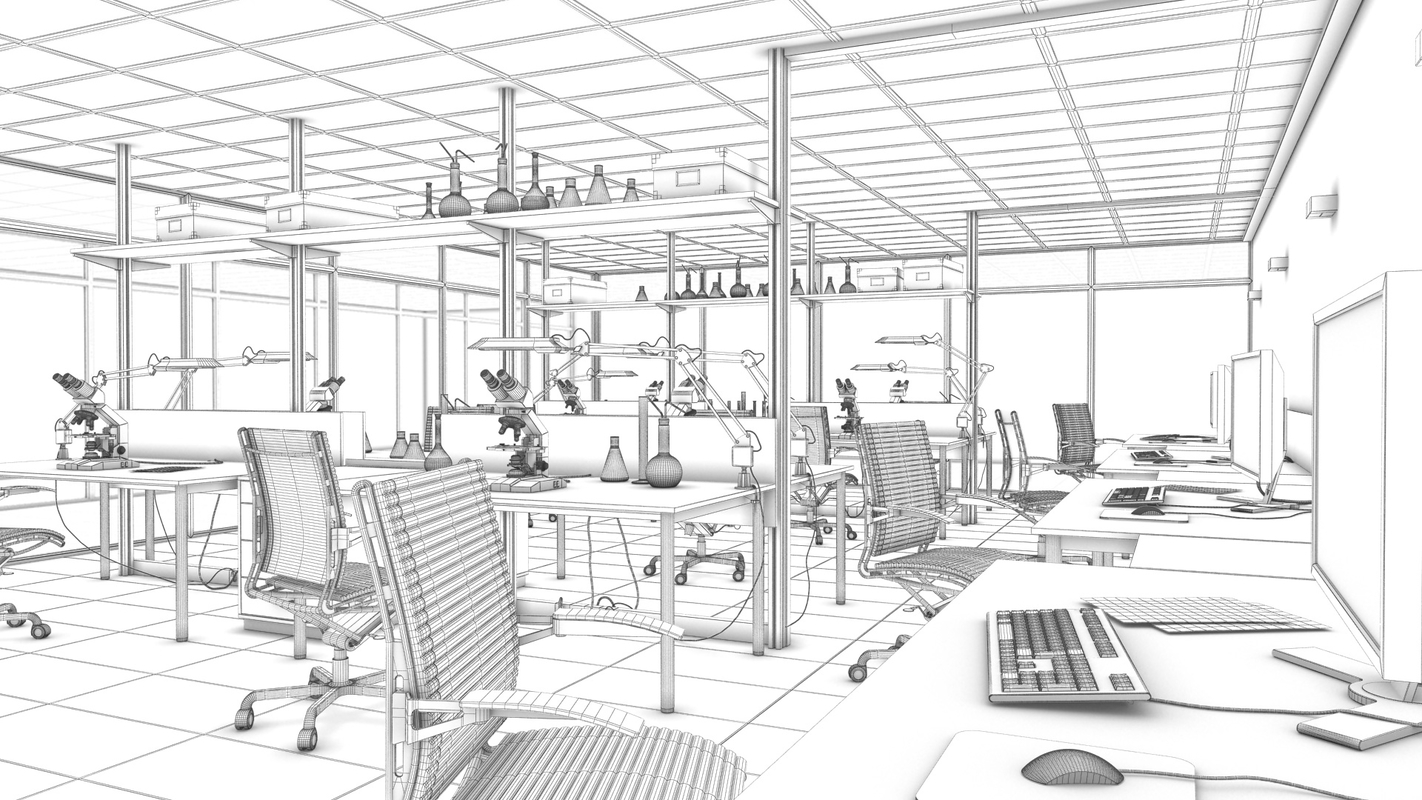 pharmaceutical laboratory equipment 3d model